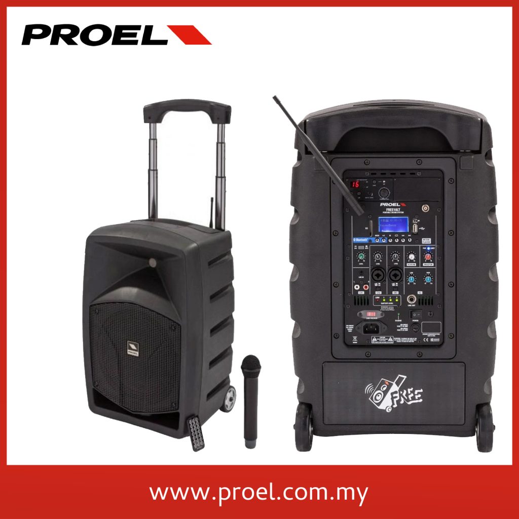 FREE10LT 10″ 120W Portable PA System with Wireless Microphone - Proel